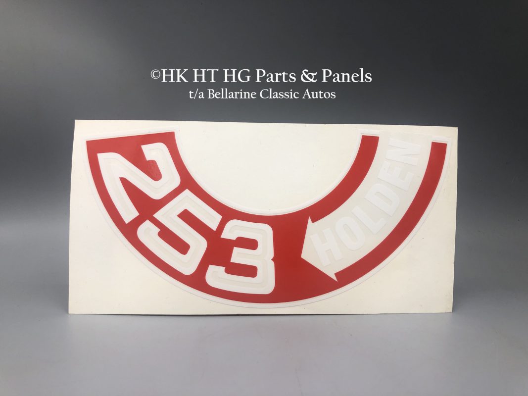 253 Air Cleaner Decal - HK HT HG Parts & Panels