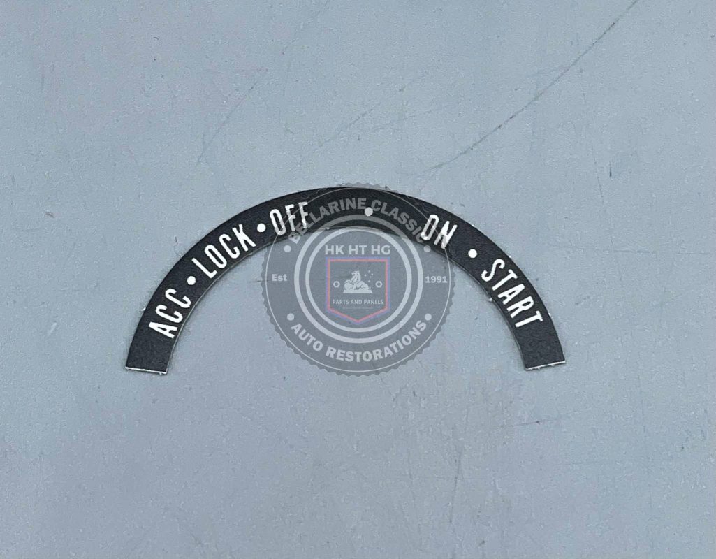 HT HG Ignition Arch Decal - HK HT HG Parts & Panels